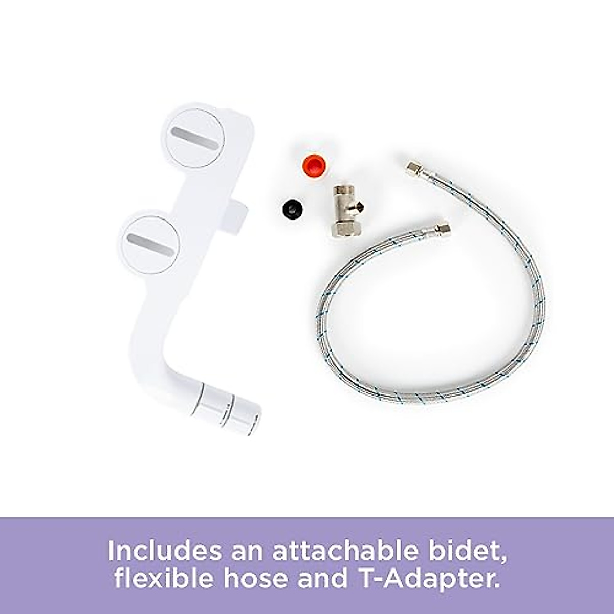 Pure for Men Bidet Toilet Seat Attachment for Home | Dual Self-Cleaning Nozzle (Frontal & Rear Back), Non-Electric Sprayer, Adjustable Water Pressure & Easy to Use | Sleek & Minimalist Design (White)