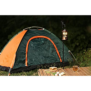 Goldengulf USB Rechargeable Super Bright Retro Campsite Lantern Outdoor Camping Hiking Fishing Tent Night Light Lamp Stepless Dimming 3 Modes Adjustable Waterproof (White)