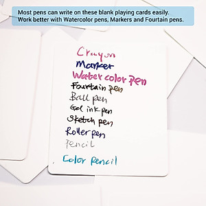 IMAGAME White Blank Playing Cards – 180PCS DIY Flash Cards, Game Cards, Study Learning Cards, Message Card, Thank You Card, Gift Card, Word Cards for Writing, Drawing – Poker Size