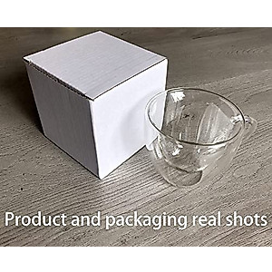 PCduoduo Heart Shaped Cup，Heat resistant creative double layer heart cup cup clear glass milk cup tea milk cup cup coffee cup (8oz/240ML)