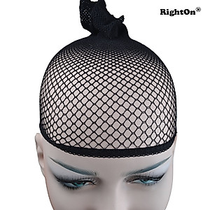 RightOn 20 Inches Dark Orange Wig Long Straight Hair Cosplay Costume Party Wig with Hairnet