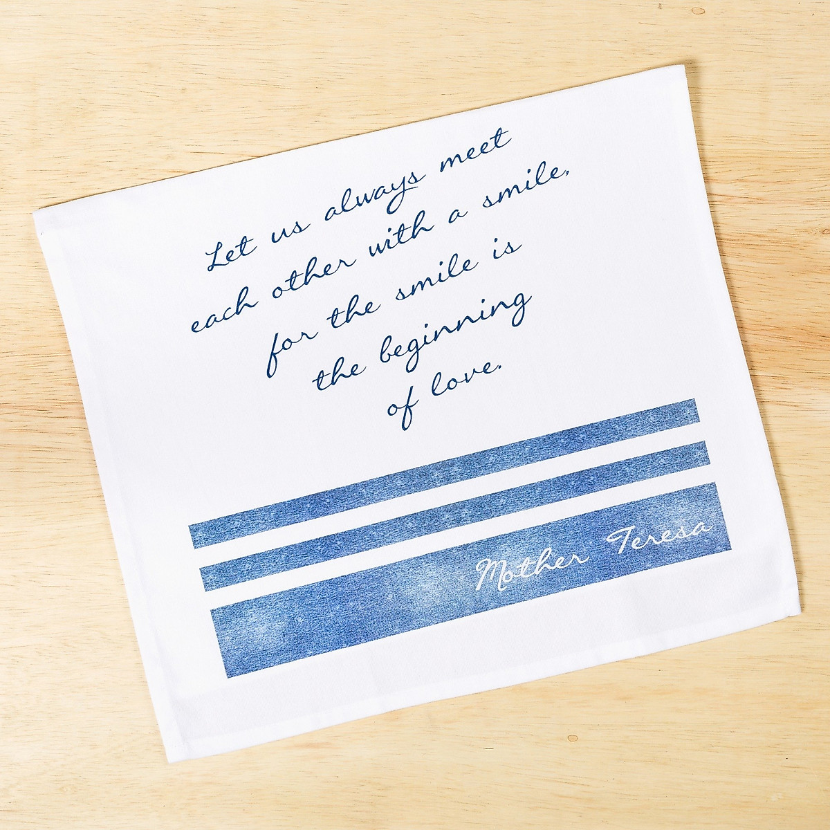 Message Brands Mother Teresa Smile Dish Towel