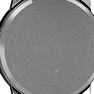Timex Men's Easy Reader 35mm Perfect Fit Watch – Silver-Tone Case Blue Dial with Silver-Tone Expansion Band