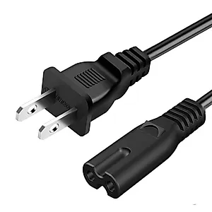 AC Power Cord Compatible Xbox One S, Xbox One X, Xbox Series X/S, Sony PS3 Slim / PS4 / PS5 Game Console Replacement Power Supply Cord Cable
