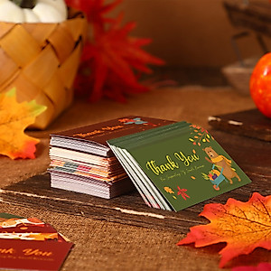 240 Pcs Thanksgiving Thank You for Supporting My Small Business Cards Grateful Fall Thank You Cards Thanksgiving Cards for Small Businesses Gift Autumn Holiday Parties Celebrations