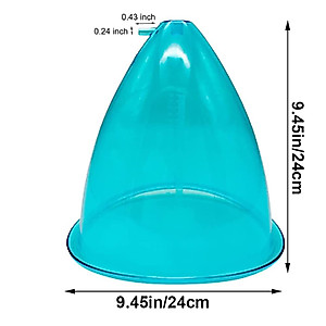 Unsvorns 210ml Vacuum Cups - Vacuum Cupping Machine Accessories - Extra-Large XXXL Vacuum Therapy Butt Suction Cups with Y-Hose