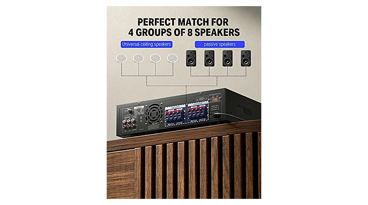 Donner Bluetooth 5.0 Audio Amplifier | 440W Power Home Receiver