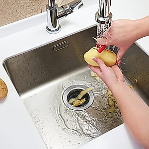 BOTEMY B9173 Kitchen Sink Drain Assembly 3-1/2 inch with Removable Sink Strainer Basket/Stopper 304 Stainless Steel Brushed