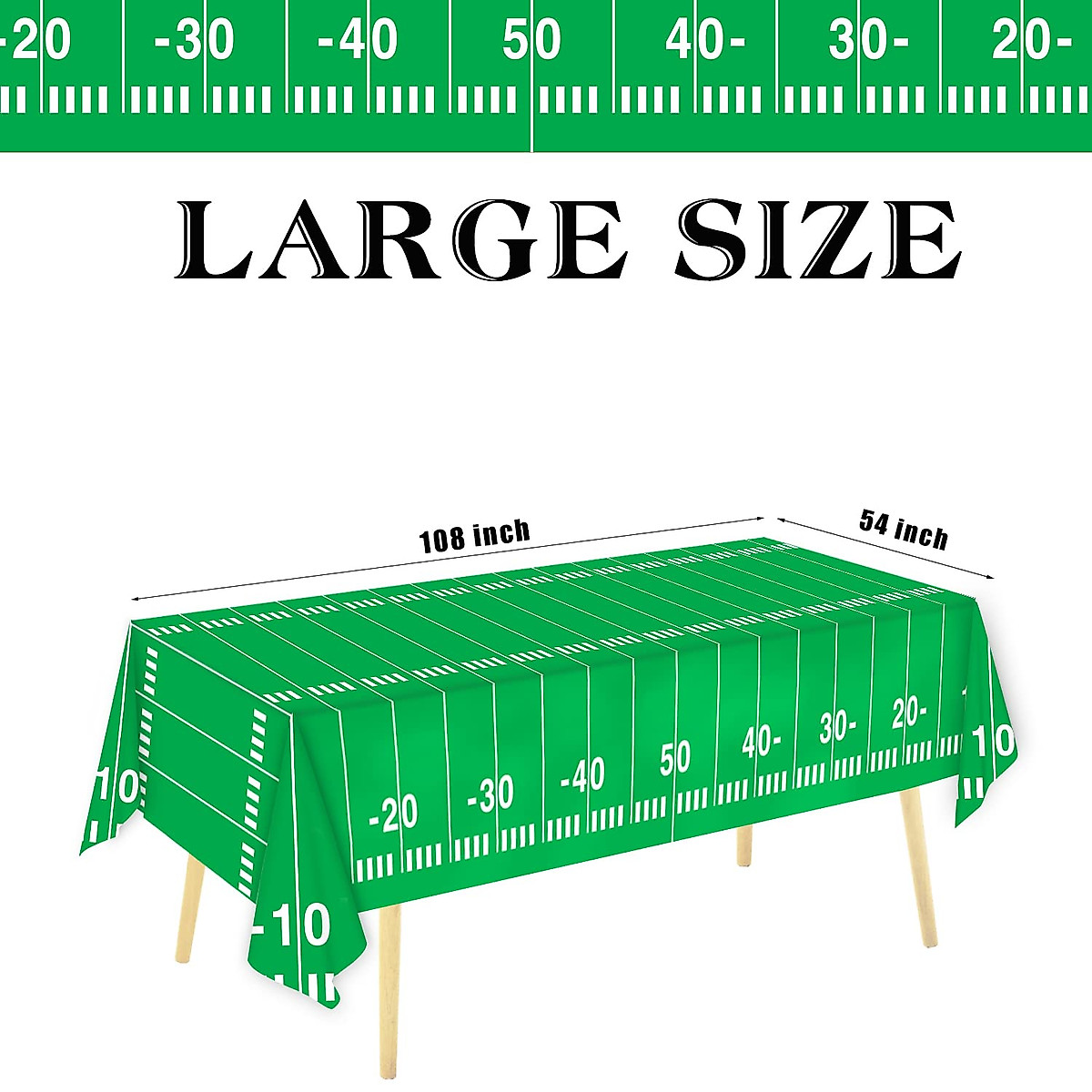 97 PCS Football Party Supplies Tableware Set Football Theme Party Decorations Including Paper Plates Napkins Cups Touchdown Tablecloth for Football Birthday Party, 24 Guests