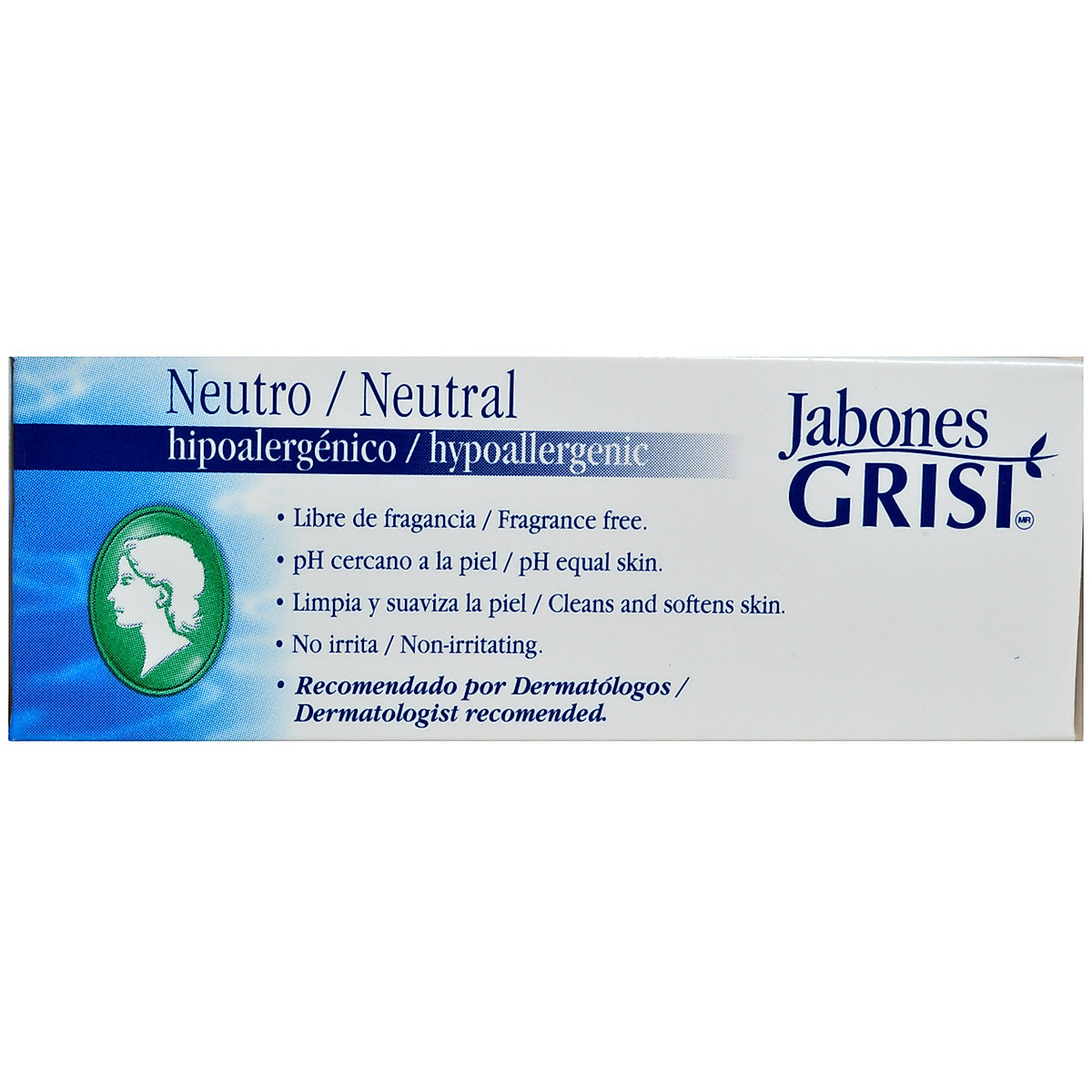 Grisi HypoAllergenic Clean Neutral Soap Bar, No Chemical, Color, Aroma, 3 Count, 10.5 Ounce