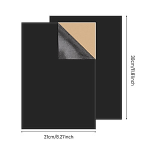 12PCS Black Self Adhesive Felt Sheets Adhesive Back Sheets Sticky Back Felt Fabric Sheets with Adhesive Backing for Sewing DIY Crafts(A4 Size)