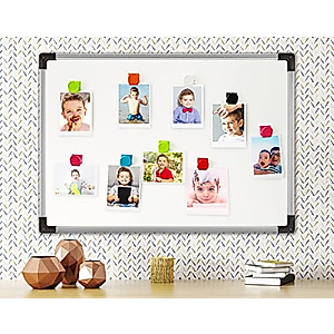 BamLue 12 Pieces Fridge Magnet Clips, Refrigerator Whiteboard Wall Fridge Memo Note Paper Clips, Colored Heavy Duty Metal Magnetic Clip for Photos, Pictures, Papers on Home & Office & Teaching