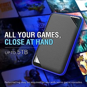 Silicon Power 1TB USB-C USB 3.0 Rugged Game-Drive Portable External Hard Drive A62, Compatible with PS4 Xbox One and PS5