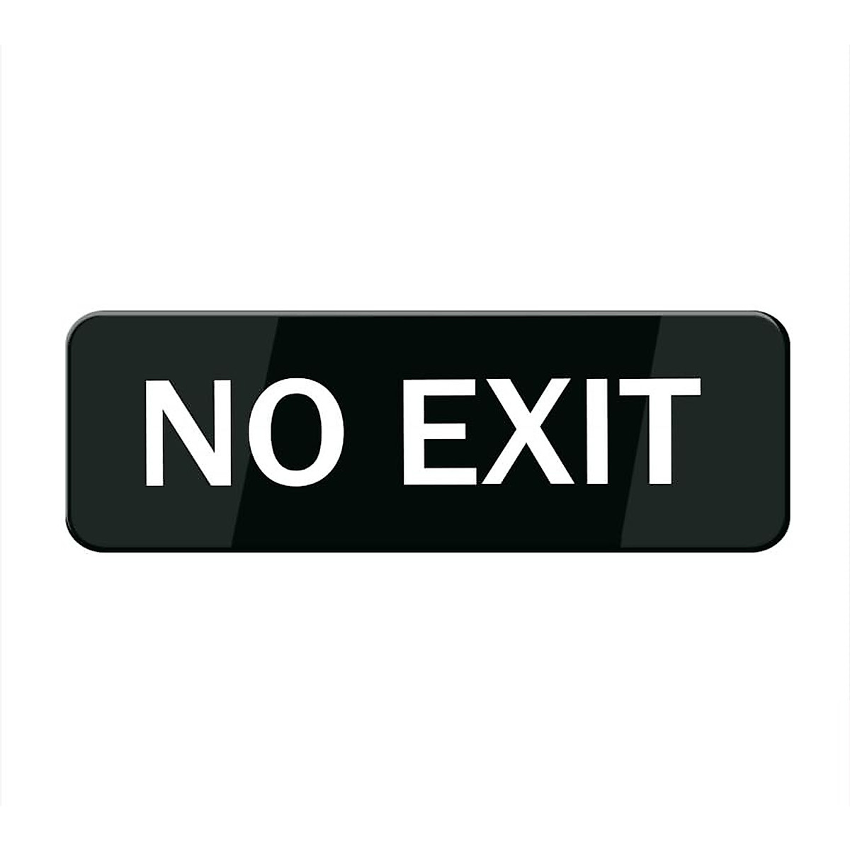 No Exit Sign For House, Strong Self-Adhesive Signs For Home, 8” X 3” Premium Durable Acrylic Sign For Door/Wall/Window