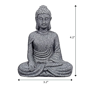 Mini Buddha Statue Small Meditating Buddah Statute Figurine for Home Office Desk Decor or Zen Garden Sculptures,Tabletop Meditation Accessories