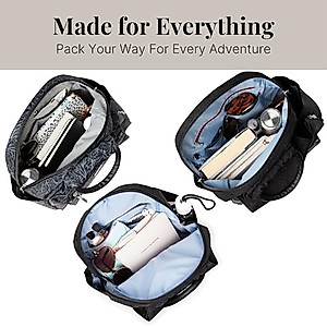 Baggallini womens New Classic Heritage With Rfid Phone Wristlet All Day Backpack, Sterling Shimmer, One Size US