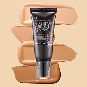 MIZON Snail Repair Blemish Balm, Multifunctional BB Cream with Snail Mucus Filtrate, Skin Care and Makeup Coverage, Strenghtens Skin Elasticity, Improves Fine Wrinkles(#21)