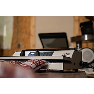 MEAT! 16 Inch External Vacuum Sealer with a 16 Inch Sealing Strip, Bag Roll Storage, Bag Cutter, and LCD Display for Preserving Meat and Vegetables