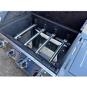 YIHAM KB884 Gas Grill Parts Stainless Steel Pipe Tube Burner Replacement for Kenmore, BBQ Pro, K Mart, Members Mark, Outdoor Gourmet, Lowes Model Grills, 15 3/8 inch, Set of 4