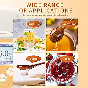 0-93% Brix Meter,Suger Tester,High Range Digital Brix Refractometer with ATC for Honey,Maple Syrup,Fruit,Beverages,Juice,Molasses,Sugary Drink,Suger Content Measurement