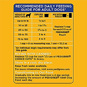Pedigree Complete Nutrition Adult Dry Dog Food Grilled Steak & Vegetable Flavor Dog Kibble, 16 lb. Bag