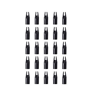 Bluecell 25pcs Plastic Black Color Archery Hunting Compound Bow Arrow Nocks for 5/16inch Arrows