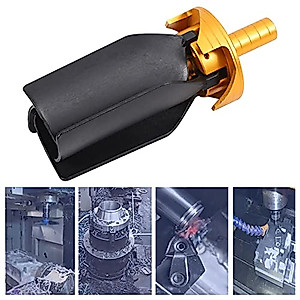 HANFAIRS D16 CNC Machine Chip Removal Fan Scrap Sweeper Automatic Cleaning Tool for Engraver Dust Removing, black & gold