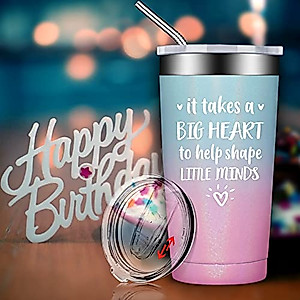 BIRGILT Teacher Appreciation Gifts - Thank You Gifts for Teacher from Student - Teacher Gifts for Women - Funny End of the Year Birthday Christmas Gifts for Teachers - 20oz Coffee Teacher Tumbler