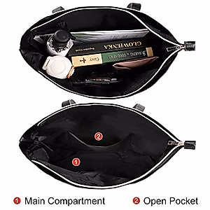 Womens Handbag Flowers Blue Leather Tote Bag Top Handle Satchel Bags For Lady