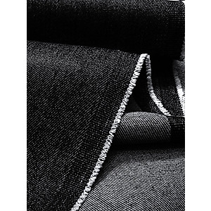 Keily & Megan Inc, 60" Wide 100-Percent Cotton 14-Oz Selvedge Bull Denim Fabric by The Yard (Black, 1 Yard)