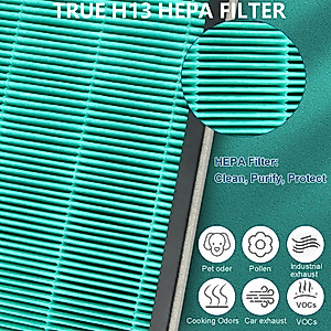 2 Pack 250/250S Air Purifier Replacement Filter Compatible with Coway Airmega 250/250S Air Purifiers, Max 2 Green True HEPA and Active Carbon Filter