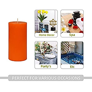 Zest Candle Pillar Candle, 3 by 6-Inch, Orange