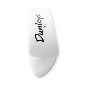 JIM DUNLOP 9003P White Plastic Thumbpicks, Large, 4/Player's Pack