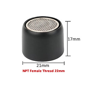 Faucet Aerator Adapter, 22mm NPT Female Thread Sink Faucet Tap Aerator Replcement Nozzle Saving Bubbler (Black)