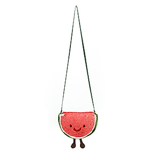 Jellycat Amuseables Watermelon Plush Bag, 8.5 inches | Crossbody and Shoulder Purse | Fun and Unique Handbag