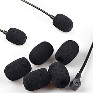 30 Pack Black Mini Lapel Headset Microphone Windscreens Foam Cover