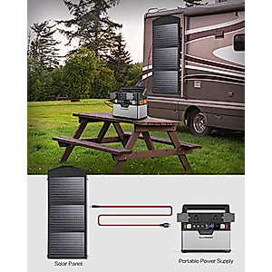 ALLPOWERS Solar Extension Cable with DC5525(5.5mm x 2.5mm) to Anderson Power Pole Port 1.5M 16AWG Solar Panels Kit Tools, Connector for Solar Panel to Portable Generator UPS Battery Backup