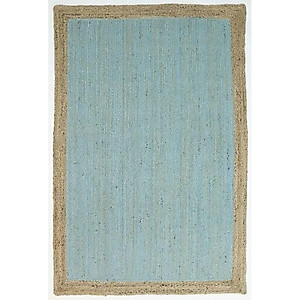 4x6 5x8x8x10 ft. White Natural Fiber Large Area Rug Braided Vintage Jute Bohemian Living Room Rug White Jute Rug Hemp Kitchen Rug Office Dining Rug Office Rug (5x8 feet Jute Rug, Brown)