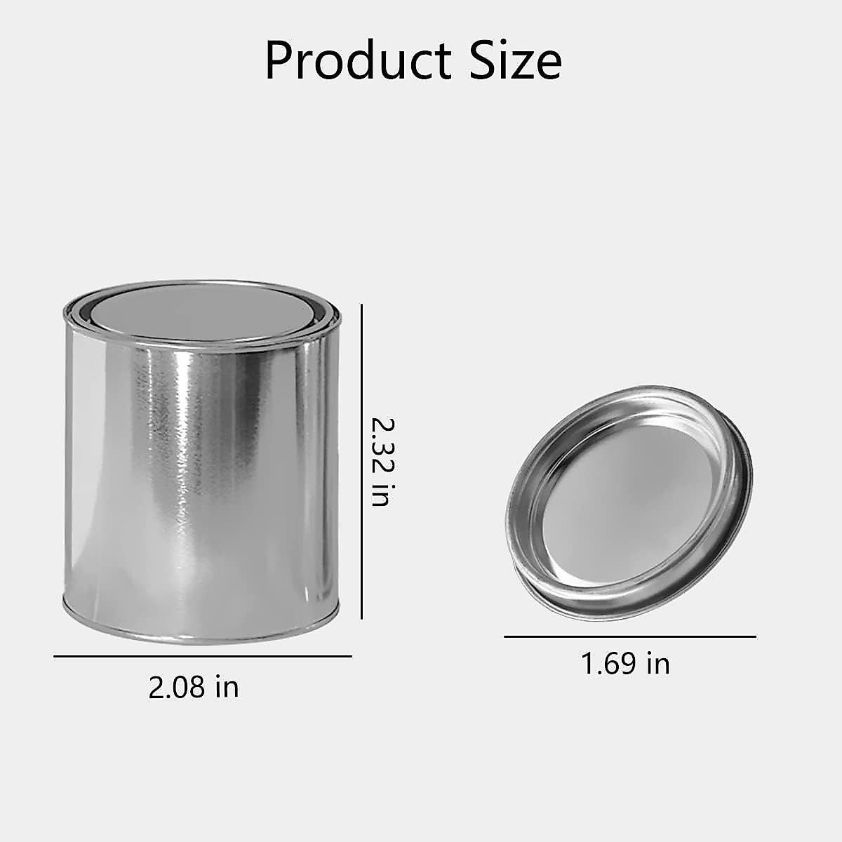 Esamploe 8 Pack Empty Metal Paint Cans with Lids(1/4 Pint Size),1/2 Cup Capacity Touch Up Paint Containers,Paint Storage Containers for Leftover Paint,Tiny Empty Unlined Pint Paint Pails