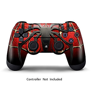 GameXcel Skins Compatible with PS4 Controller - Stickers Compatible with Playstation Dualshock 4 - Decals Cover Skin Accessories Compatible with PS4 Slim Controllers - Widow Spider
