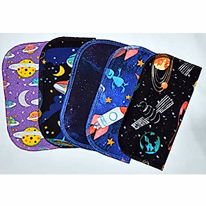 2 Ply Printed Flannel 8x8 Inches Set of 5 Out of This World