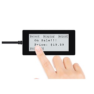 2.9 Zoll e-Paper Touch Display für Raspberry Pi Pico 296×128 E-Ink Touchscreen Anzeigemodul Zweifarbig Schwarz/Weiß 3.3V Unterstützung 5-Punkte-Touch SPI / I2C-Schnittstelle Teilaktualisierung