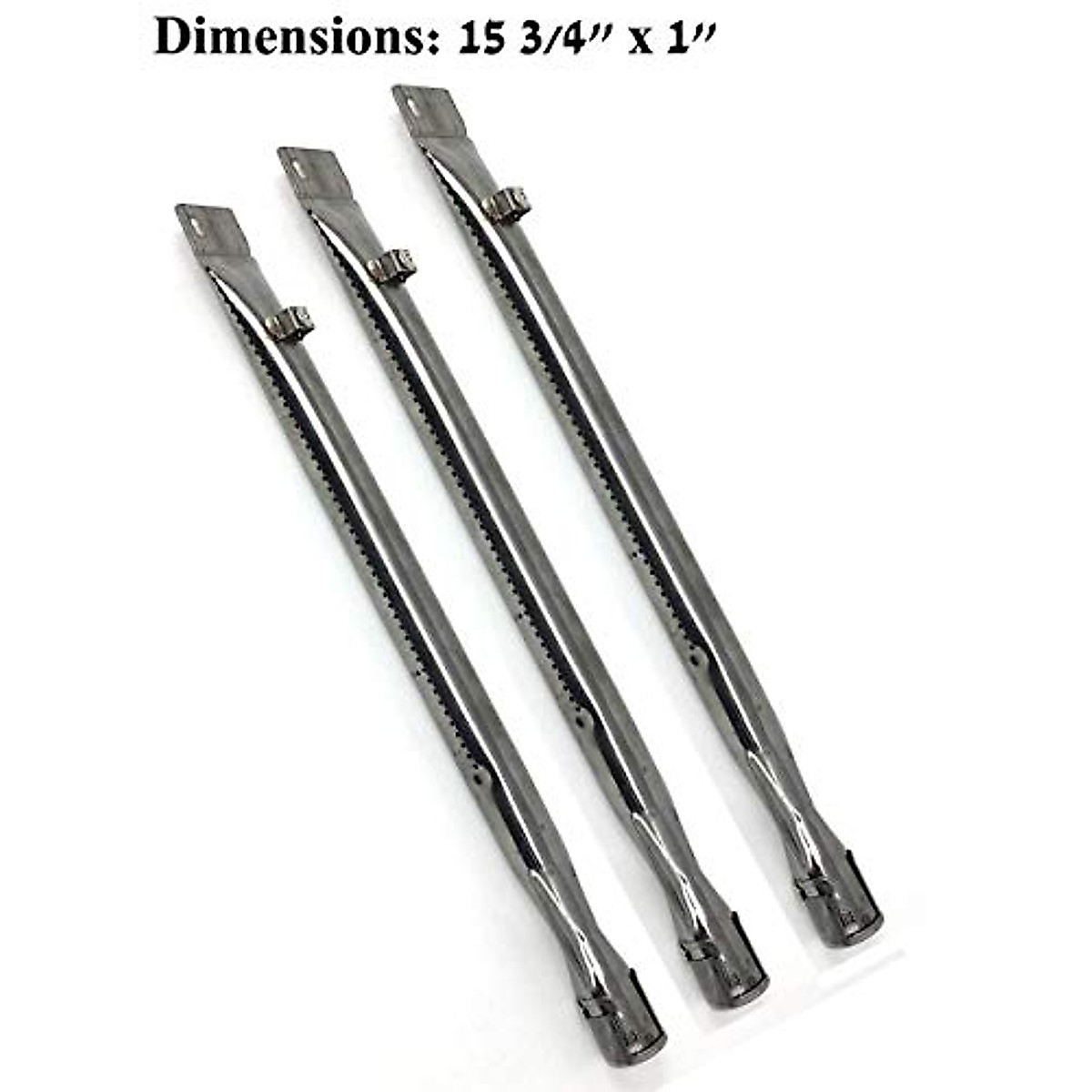 Stainless Steel Burner Replacement for Select Lowes 3618ST, GD4215S, GD4825, GD4825S, GD4833, Master Forge & Savor Pro (3-PK) Gas Grill Models