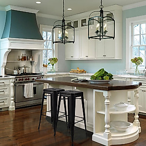 Devoko Metal Bar Stools 30" Indoor Outdoor Stackable Barstools Modern Style Industrial Vintage Counter Bar Stools Set of 4 (30 inch, Deep Black)