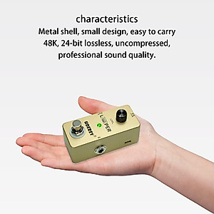 HOEREV Guitar Mini Loop Effector Looper Samplers Effects Tuner For Electric Acoustic Guitar Bass Pedals 9 Loops Stations, Color Gold