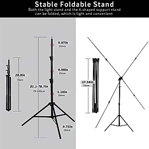 GSKAIWEN 5x6.5ft White Backdrop with Stand,Wrinkle-Resistant Collapsible Background Chromakey White Screen for Photo Studio Video Shooting, Portrait Headshot Photography
