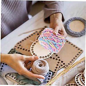 FAVOMOTO 2 Rolls Coarse Wool Convenient Crocheting Yarn Crochet Supplies Knitting Accessory Supple Crochet Yarn I Wanna Make a Rainbow Yarn Crochet Thread Polyester Multifunction