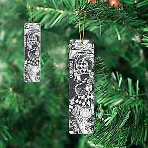 Bookmarks Metal Ruler Demon Bookography Slayer Measure Mugen Tassels Train Bookworm Collage for Gift Markers Book Bibliophile Reading Christmas Ornament Bookmark