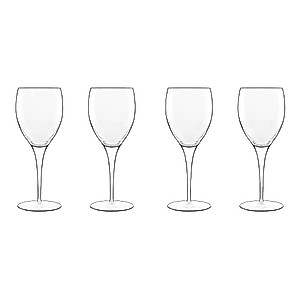 Luigi Bormioli Michelangelo Gold White Wine Stem 12.75oz, Set of 4, 4 Count (Pack of 1),