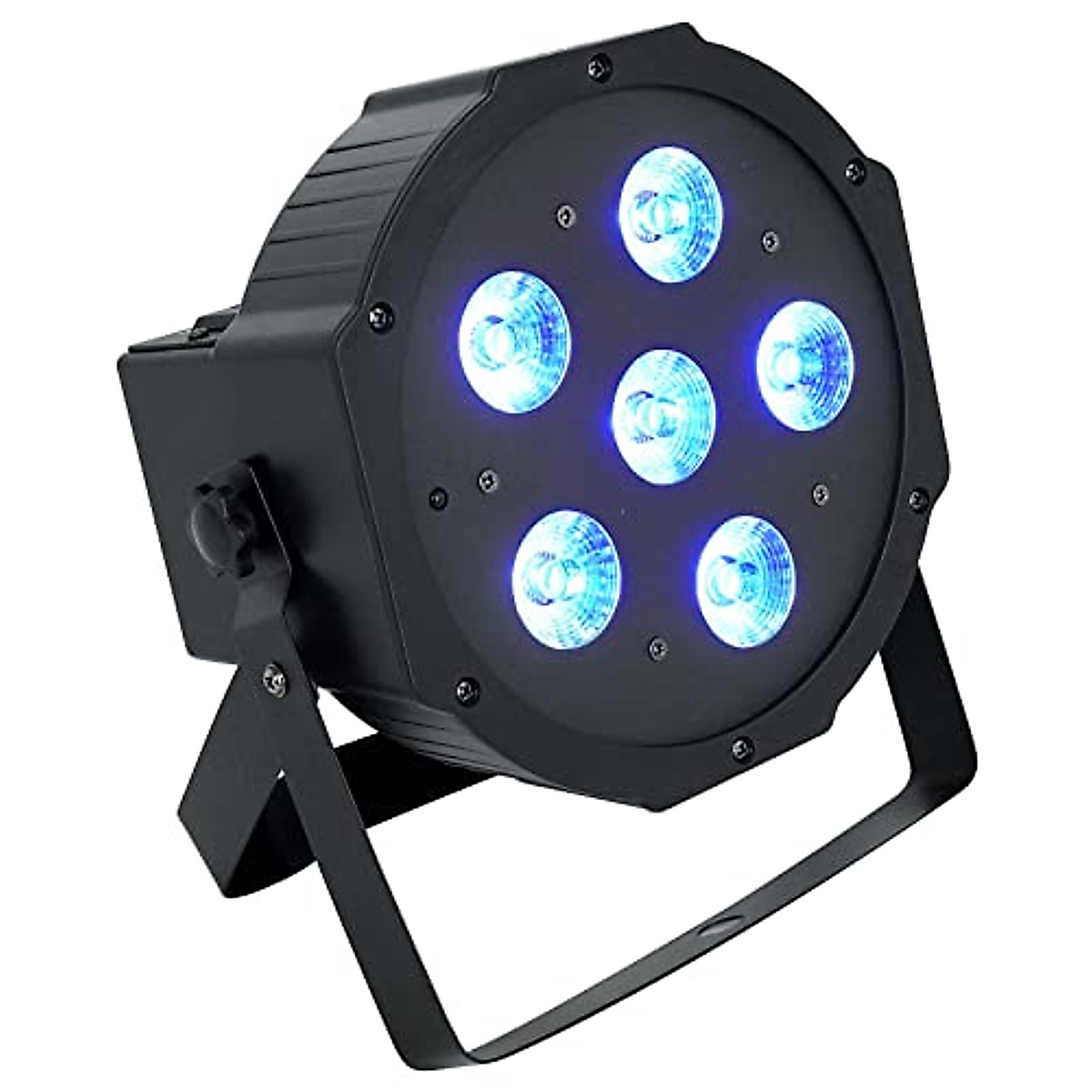 Rockville Battery PAR 61 Black RGBWA+UV Rechargeable Stage Wash Light, DMX Control, Sound Activated, Includes Remote, Up to 18 Hours Battery Life, Perfect for DJ Events, Parties,